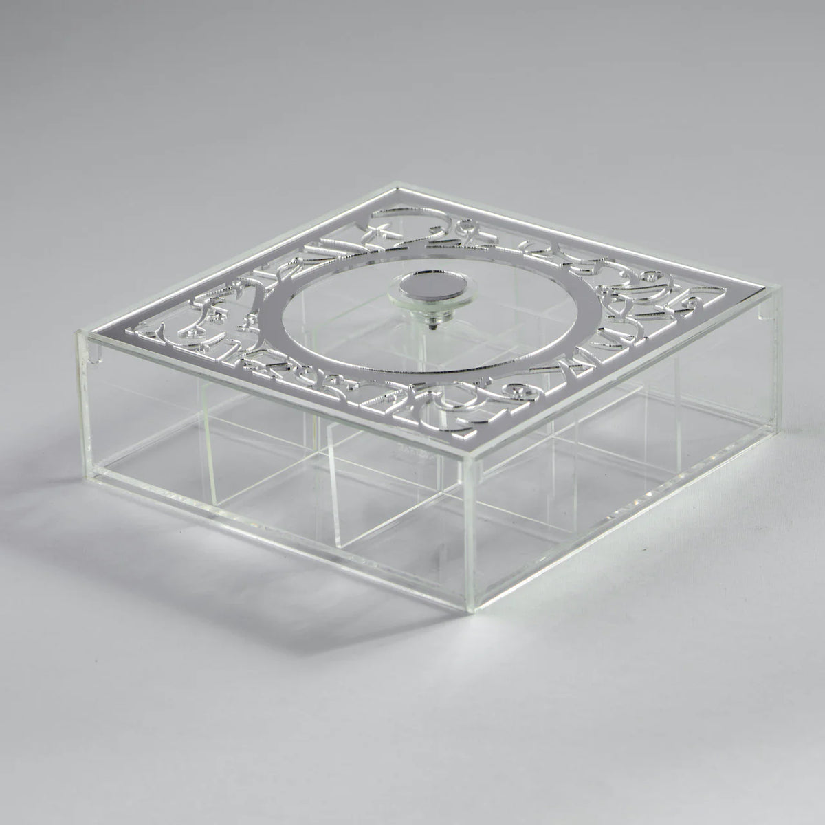 Zee Designs Plexi Glass Arabic Calligraphy 9-Compartments Tea Box ...